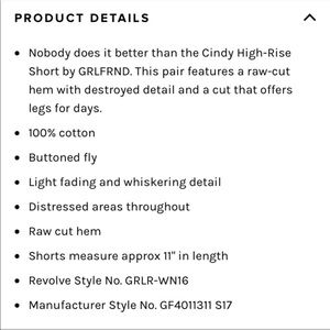 GRLFRND | Shorts | Grlfrnd Cindy High Rise Silly Love Song Short | Poshmark